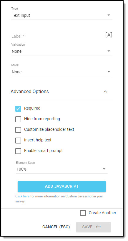 Text Input – IntouchSurvey