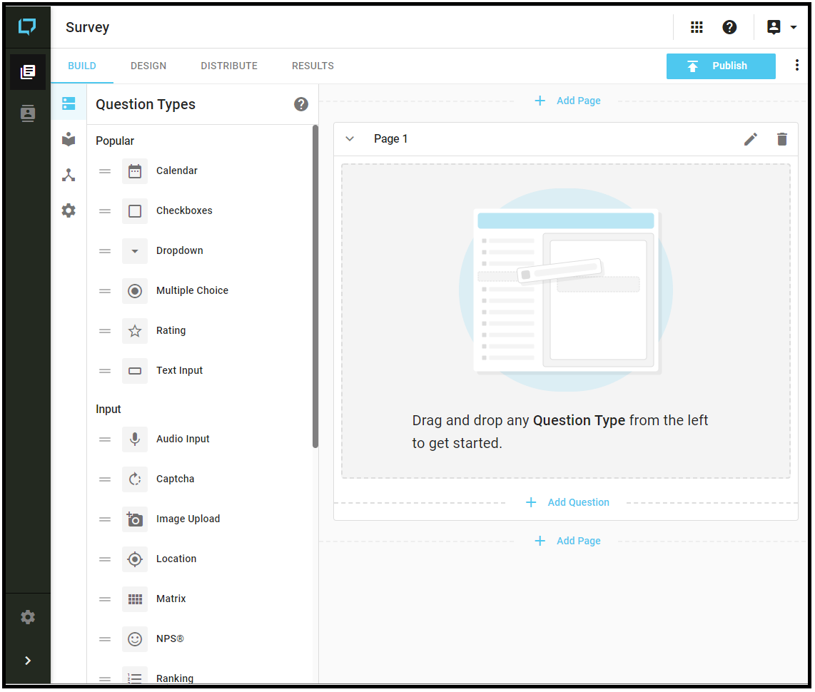Survey Build Interface – IntouchSurvey